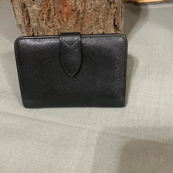 Coach | Bags | Vintage Black Coach Wallet Fiocchi Italy Leather Coin ...
